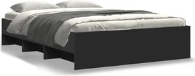 Rám postele černý 135 x 190 cm kompozitní dřevo 3295689