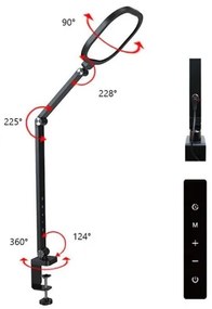 LED Stmívatelná dotyková flexibilní stolní lampa LED/15W/230V 3000-6500K CRI 96