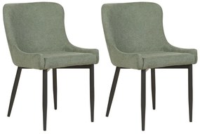 Sada 2 jídelních židlí zelené EVERLY Beliani