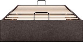 Osmanský rám postele bez matrací tmavě šedá 90x190 cm textil 3310843