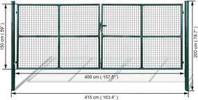 Pletivá zahradní branka 400 x 150 cm 141391