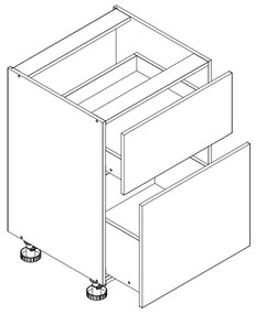 Casarredo D60S/2 skříňka spodní s PD OMAGH bílá