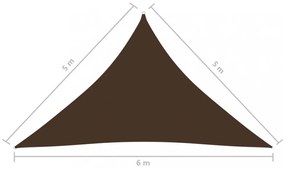 Stínící plachta trojúhelníková 5 x 5 x 6 m oxfordská látka Dekorhome Červená
