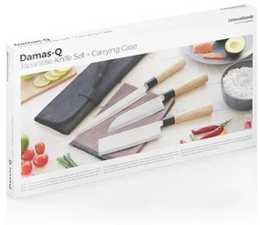 Sada profesionálních japonských nožů s praktickým pouzdrem Damas·Q - InnovaGoods