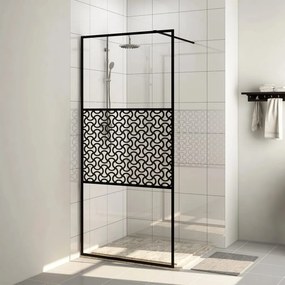 Zástěna do průchozí sprchy čiré ESG sklo 80 x 195 cm černá 151028