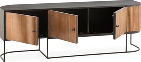 TV stolek z mangového dřeva v přírodní barvě 160x55x40 cm Curve – MOME