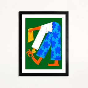 Alexandra Májová | Picking flower Rám: Bílý, Velikost: 100 x 70 cm