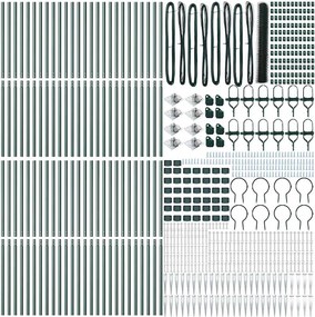 Hexagonální plot s podpěrou 100 x 1,4 m Ocel potažená PVC 3353176