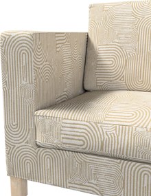 Potah na pohovku IKEA  Karlanda rozkládací, krátký barva béžová látka pletený vzor, vzorované
