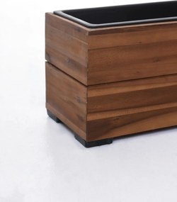 Dřevěný truhlík KAJIX, dřevo, šířka 82 cm, hnědý