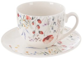 Orion Porcelánový hrnek s podšálkem Mák, 0,28 l