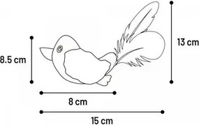 Flamingo Jeany Hračka pro kočky Ptáček 8.5cm