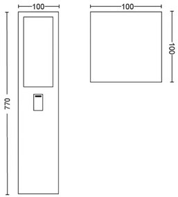 Philips 17432/30/P7 - LED RGB Venkovní lampa Hue IMPRESS 2xLED/8W/230V IP44