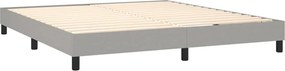Box spring postel s matrací světle šedá 160 x 200 cm textil 3140385