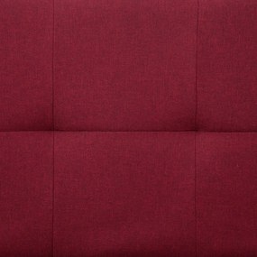 vidaXL 282191 Marketos Sofa Bed with Two Pillows Wine Red Polyester