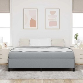 Postel s boxspringem Světle šedá 180 x 200 cm textil 3398878