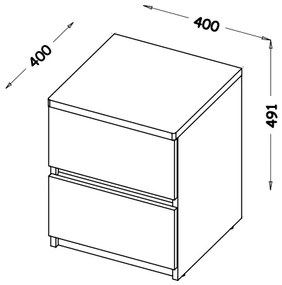 Noční stolek Alpina 10, bílá