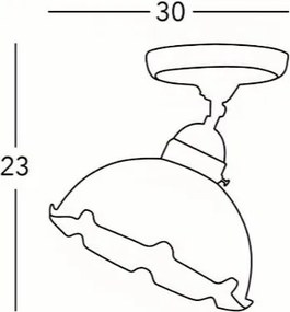 Svítidla KOLARZ Kolarz NONNA Gold rustikální stropní svítidlo 731.10.161/30 cm/1x E27