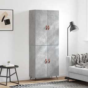 Skříň highboard betonově šedá 69,5x34x180 cm kompozitní dřevo 3195655