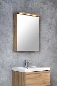 Aqualine Aqualine, KAWA STRIP Galerka s LED osvětlením 50x70x22cm, dub emporio, WGL35S