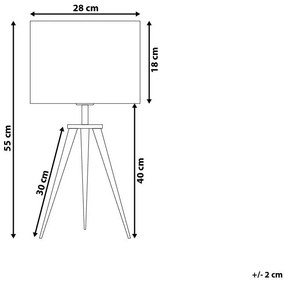 Stolní lampa v měděné barvě 55 cm STILETTO Beliani