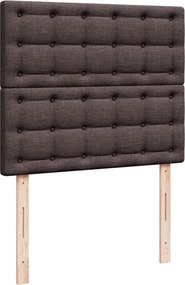 Box spring postel s matrací tmavě hnědá 120x190 cm textil 3292744