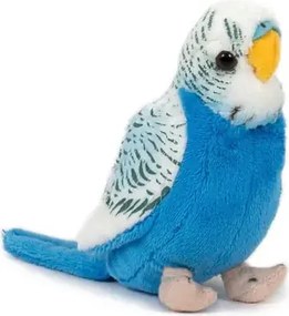 TEDDIES Plyšová andulka vlnkovaná modrá / 13 cm / od 0 měsíců