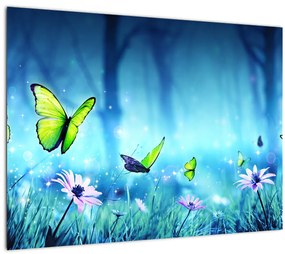 Skleněný obraz - Mystická lesní mýtina (70x50 cm)
