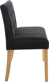 Lavice 140 cm černá samet 288575