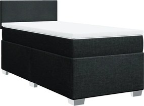 Box spring postel s matrací černá 100 x 200 cm textil 3285794