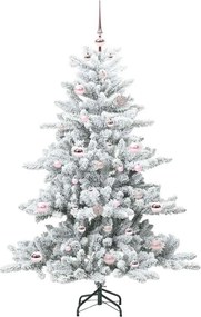 Umělý Skládací Vánoční Strom s stojanem Bílá 150 cm PVC a ocel 3397707