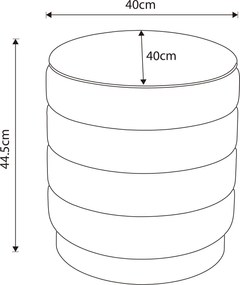 Taburet Luna krémový