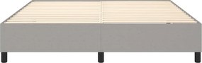 Rám postele s boxspringem světle šedý 180 x 200 cm textil 3120878