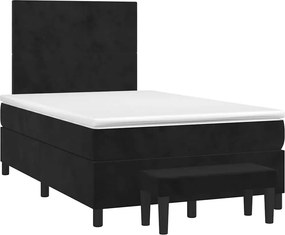 Box spring postel s matrací černá 120 x 190 cm samet 3270459