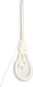 Neonová nástěnná lampa teplá bílá vč. LED - Žárovka