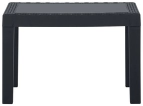 vidaXL Marketos 3dílná zahradní sedací souprava s poduškami plast šedá