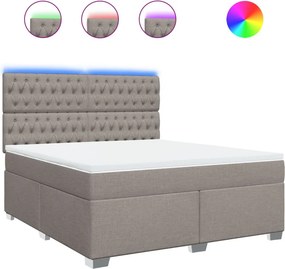 Box spring postel s matrací taupe 180x200 cm textil 3292878