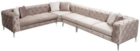Designová rohová sedačka Rococo béžová - levá