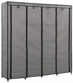 Šatní skříň se 4 přihrádkami šedá 175 x 45 x 170 cm 282448