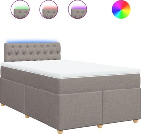 Box spring postel s matrací taupe 120x190 cm textil 3288930