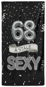 Osuška Stále sexy – černá (věk: 68, Velikost osušky: 70x140cm)