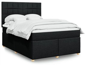 Box spring postel s matrací černá 140x200 cm textil 3293605