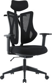 Ergonomická kancelářská židle AVENTO - černá síťovina
