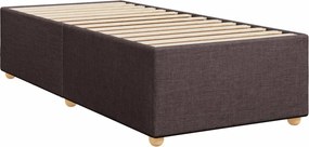 Rám postele bez matrace tmavě hnědá 80 x 200 cm textil 3284690