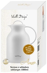 Bílá termoska Vialli Design, 1 l