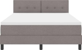 Postel s boxspringem s čelo Taupe 160 x 200 cm textil 3338703