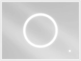 Mexen Koga, LED koupelnové zrcadlo s podsvícením 80 x 60 cm, 6000K, ochrana proti zamlžování, 9821-080-060-611-00