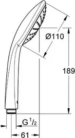 Grohe - Sprchová hlavice 110 Mono, chrom