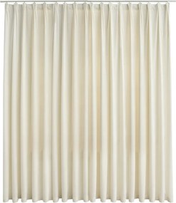 Zatemňovací závěs s háčky sametový krémový 290 x 245 cm 134519