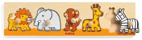 Dřevěné vkládací puzzle - Zvířata ze savany